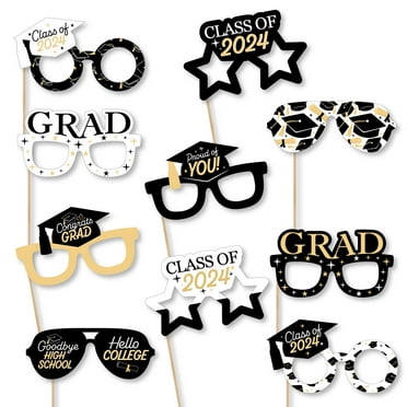 Big Dot of Happiness Funny Hello College Graduation Party Photo Booth ...