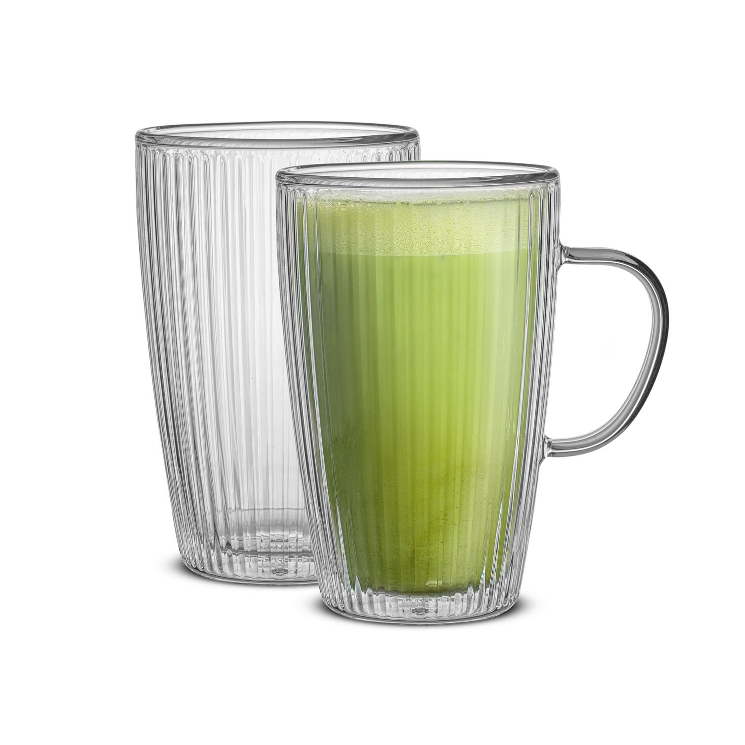 Click here for Joyjolt Fluted Double Wall Insulated Glasses - 15.... prices
