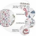 Cherry Blossoms Bathroom Shower Curtains with 12 Hooks Polyester ...
