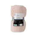 Mainstays Cozy Plush Textured Throw 50 x 60 Pink Blush - Walmart.com