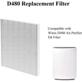 3 Pack D480 Filter Compatible with D480 Cleaner Purifier, HEPA D4 ...