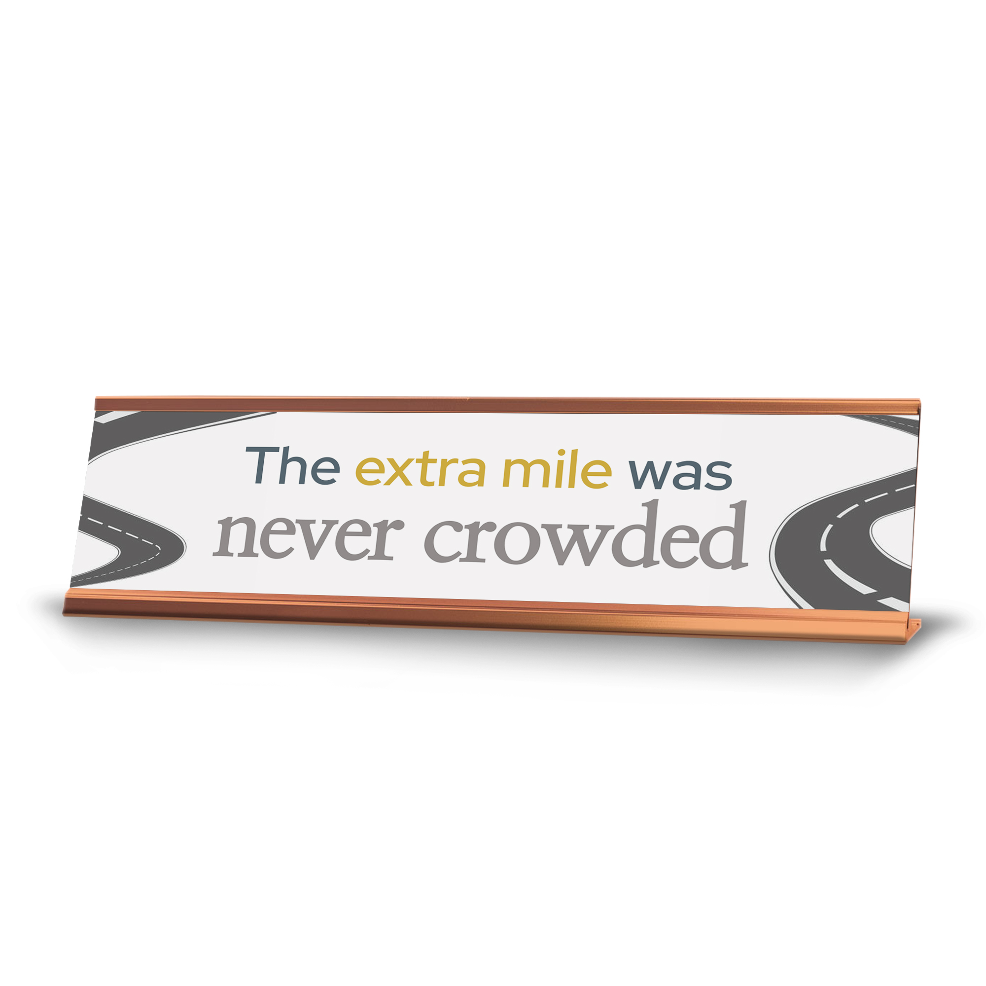 Signs ByLITA The extra mile was never crowded, Gold Frame, Desk Sign ...
