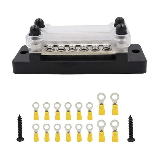Bus Bar Terminal Block Dual Row with Cover and Connectors Good ...