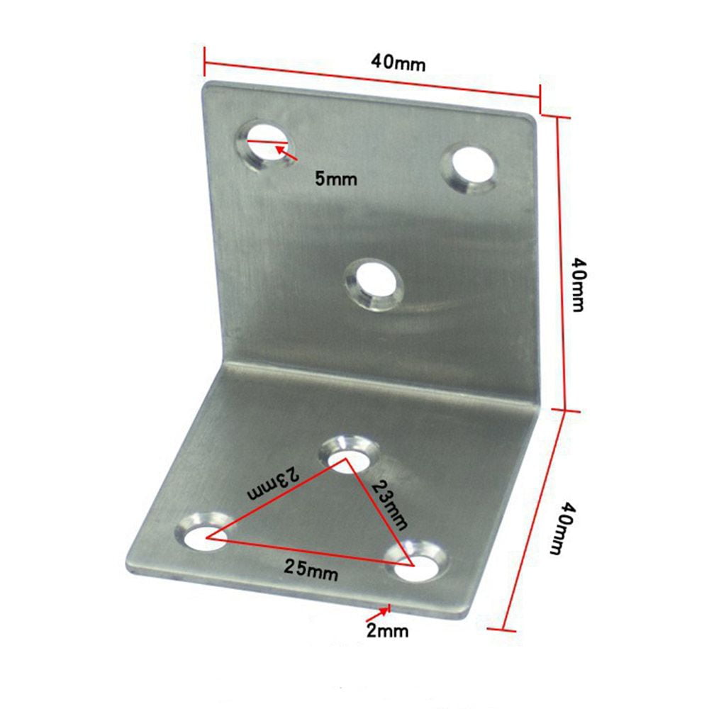 10pcs L shape Cabinet Fixture Bracket Corner Brace Angle Bracket Corner ...