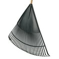 Expert Gardener 30-inch Wood and Poly Leaf Rake, Large Lawn Debris ...