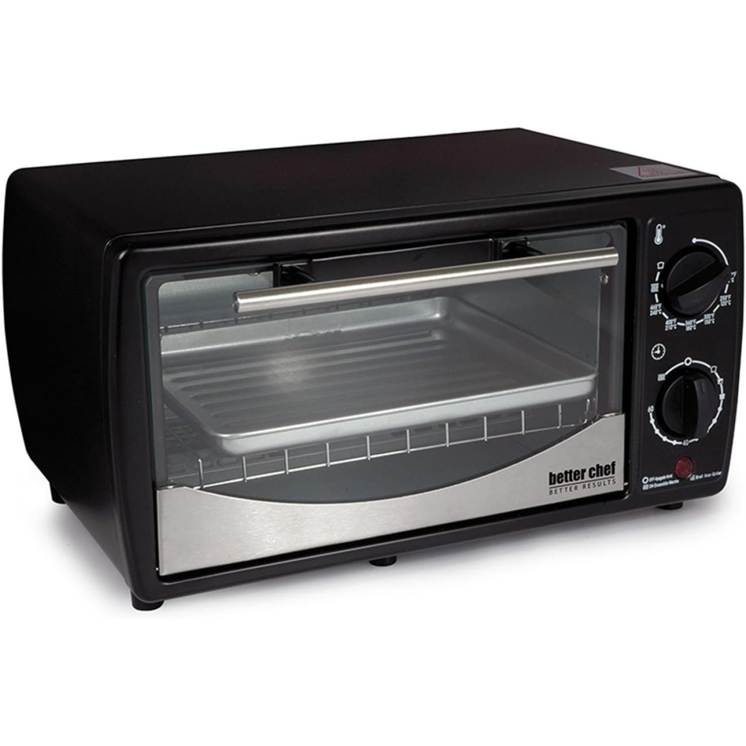 Better Chef Basic Toaster Oven | 4-Slice | 60-Minute Timer | Slide Out ...