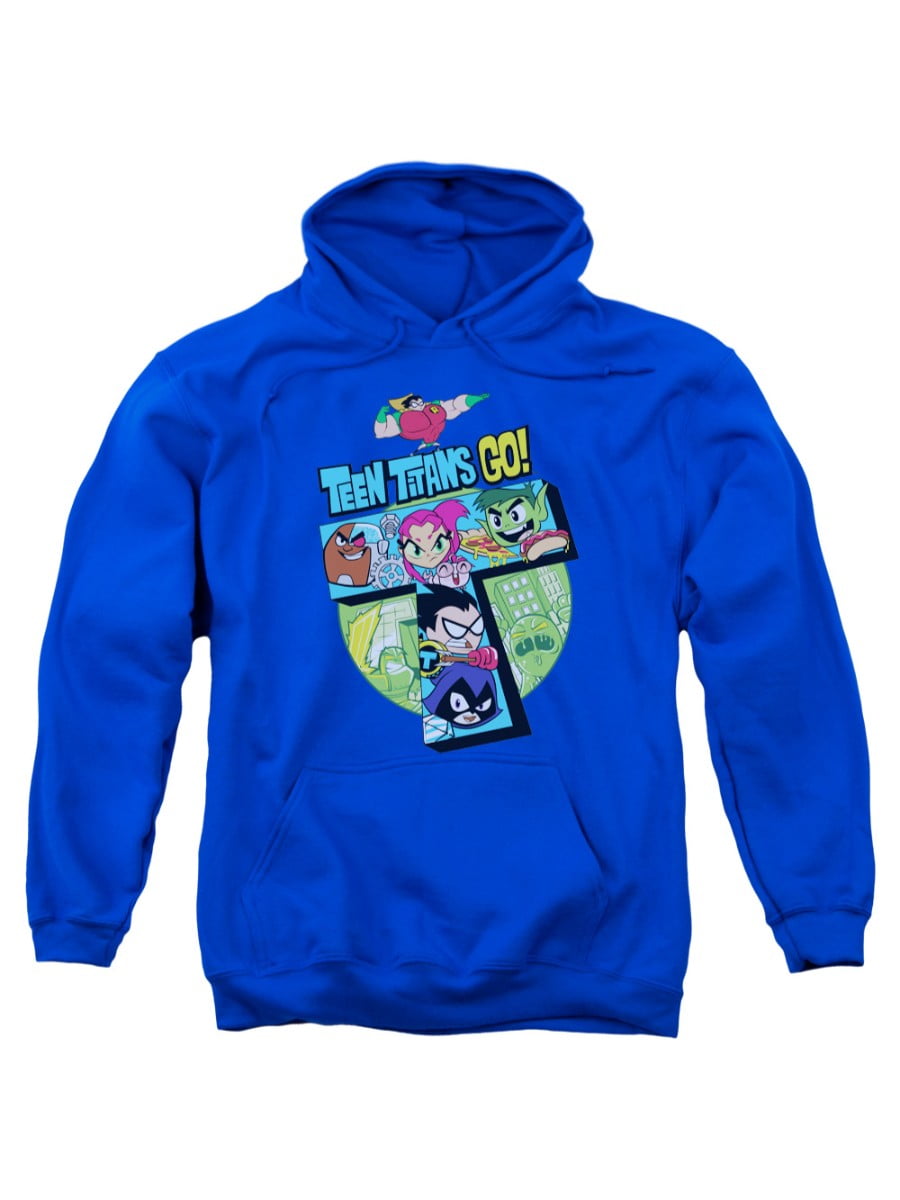 Teen Titans Go! Cartoon Series T-Tower Adult Pull-Over Hoodie - Walmart.com