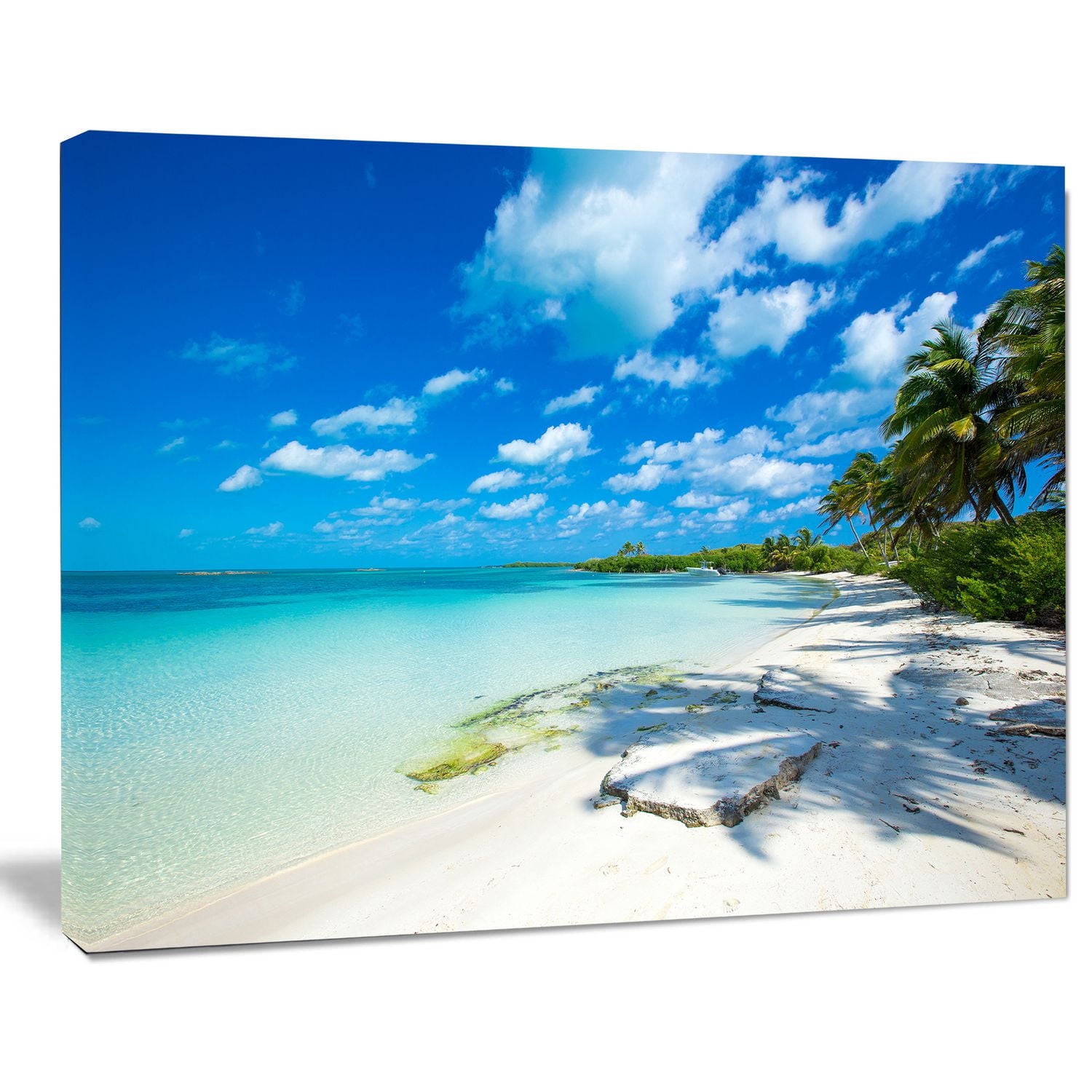 Click here for Designart Design Art Tropical Beach With Palm Shad... prices