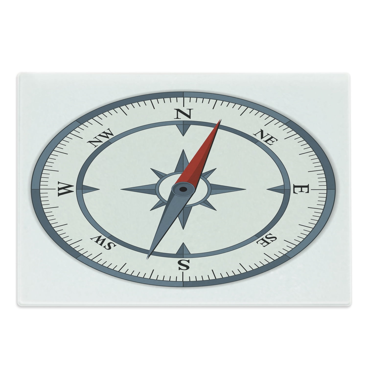 Compass Cutting Board, Minimalist Design Compass with Windrose Finding ...