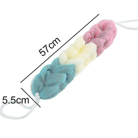 Long Loofah For Shower, 3 Pack Stretchable Braided Loofahs Sponge, Mesh ...