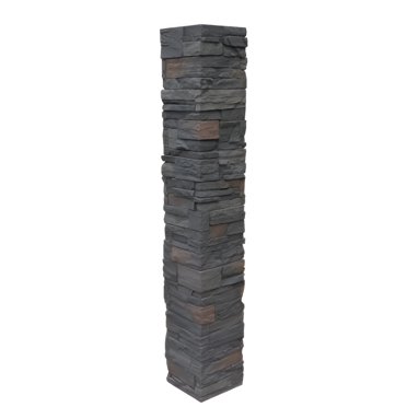 NextStone™ Faux Polyurethane Stone Column Wrap - Pewter - Walmart.com