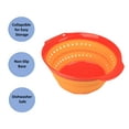 Squish 9-11/16 in. W x 12-3/16 in. L Yellow/Orange Collapsible Colander ...