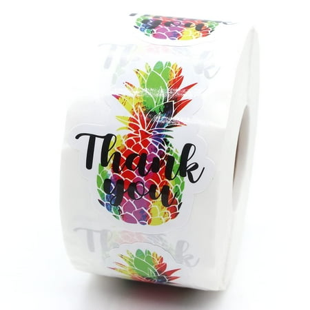 Littlefa 15A Thank You with Rainbow Pineapple Design Stickers,Thank You ...