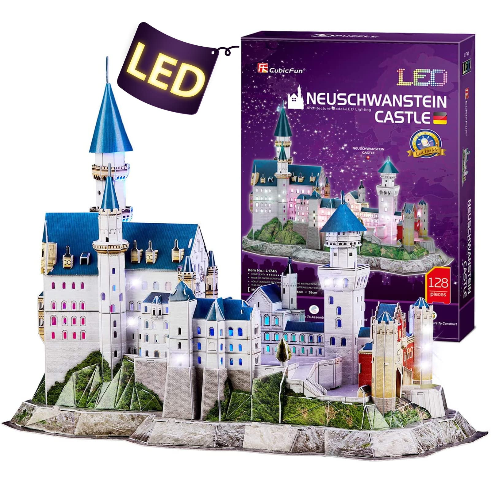 CubicFun 3D LED Castle Puzzles for Adults and Kids Germany ...