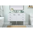 Elegant Decor Cyrus 48" Aluminum MDF Single Bathroom Vanity in White ...