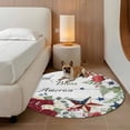 4th of July 3' Round Rug for Bathroom Accent Bedside Corner, God Bless ...