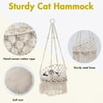 Mewoofun Macrame Cat Hammock, Wall Perch Kitty Kitten Pet Window Swing ... Mewoofun Macrame Cat Hammock, Wall Perch Kitty Kitten Pet Window Swing ...