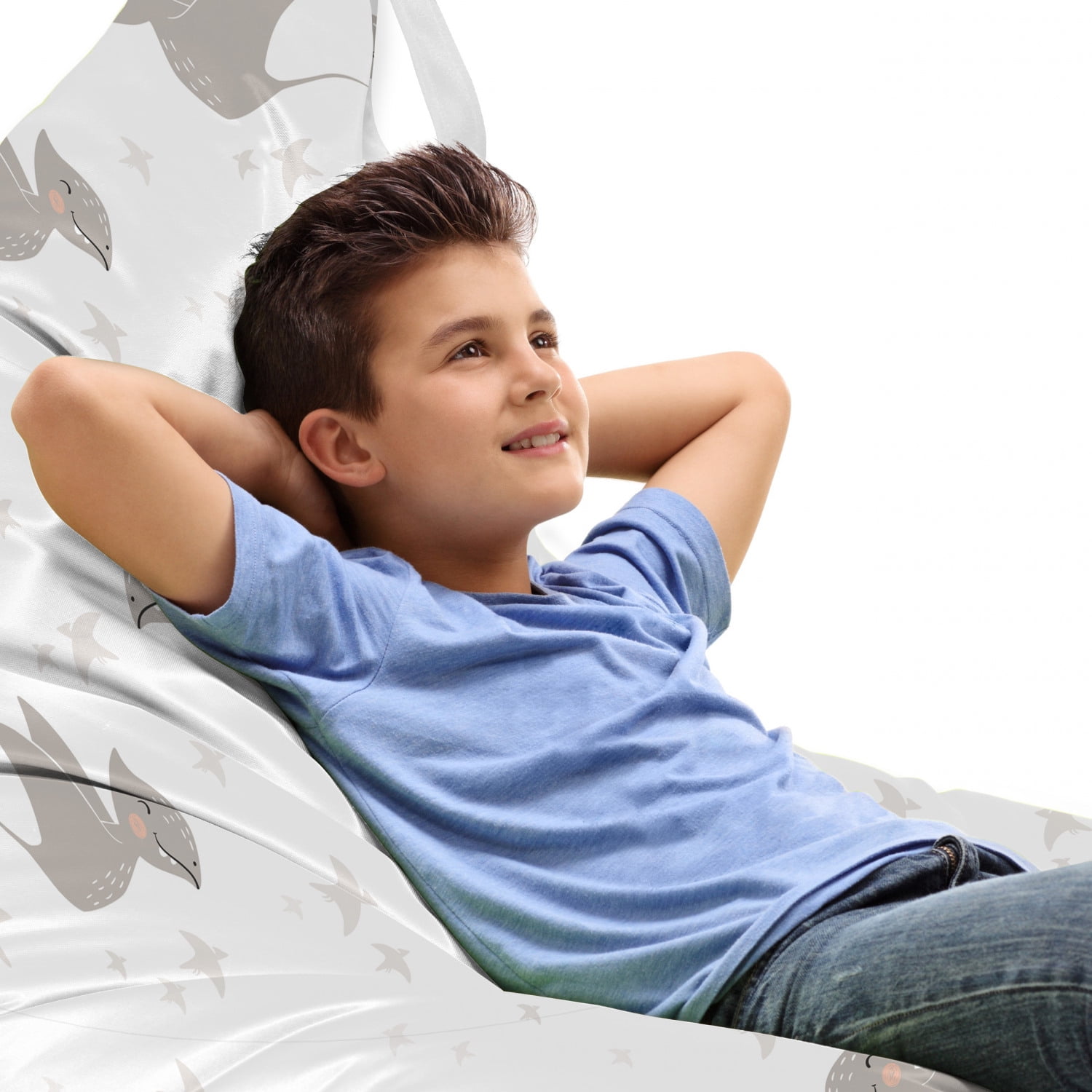 Cartoon Lounger Chair Bag, Happy Little Flying Dinosaurs Spotted ...