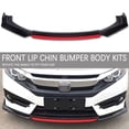 Universal Car 4 Pieces Kit Front Bumper Lip Spoiler Splitter Front ...
