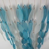 Blue Handworks Wind Chimes Blue Waterfall Glass Wind Chime Garden Decor ...