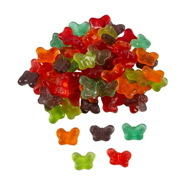 SweetGourmet Mini Assorted Fruit Gummy Butterflies Bulk Candy | 2 ...