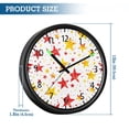 BZSMCE Silent Voice Activated LED Night Light Wall Clock 12 Inch With ...
