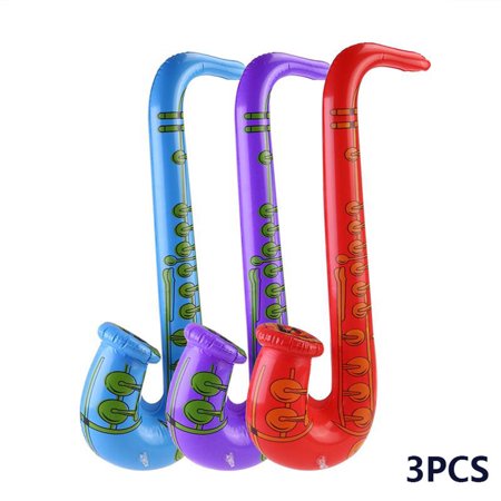 Inflatable Instruments Air Microphone/Sax/Drum/Keyboard/Radio Toy Blow ...