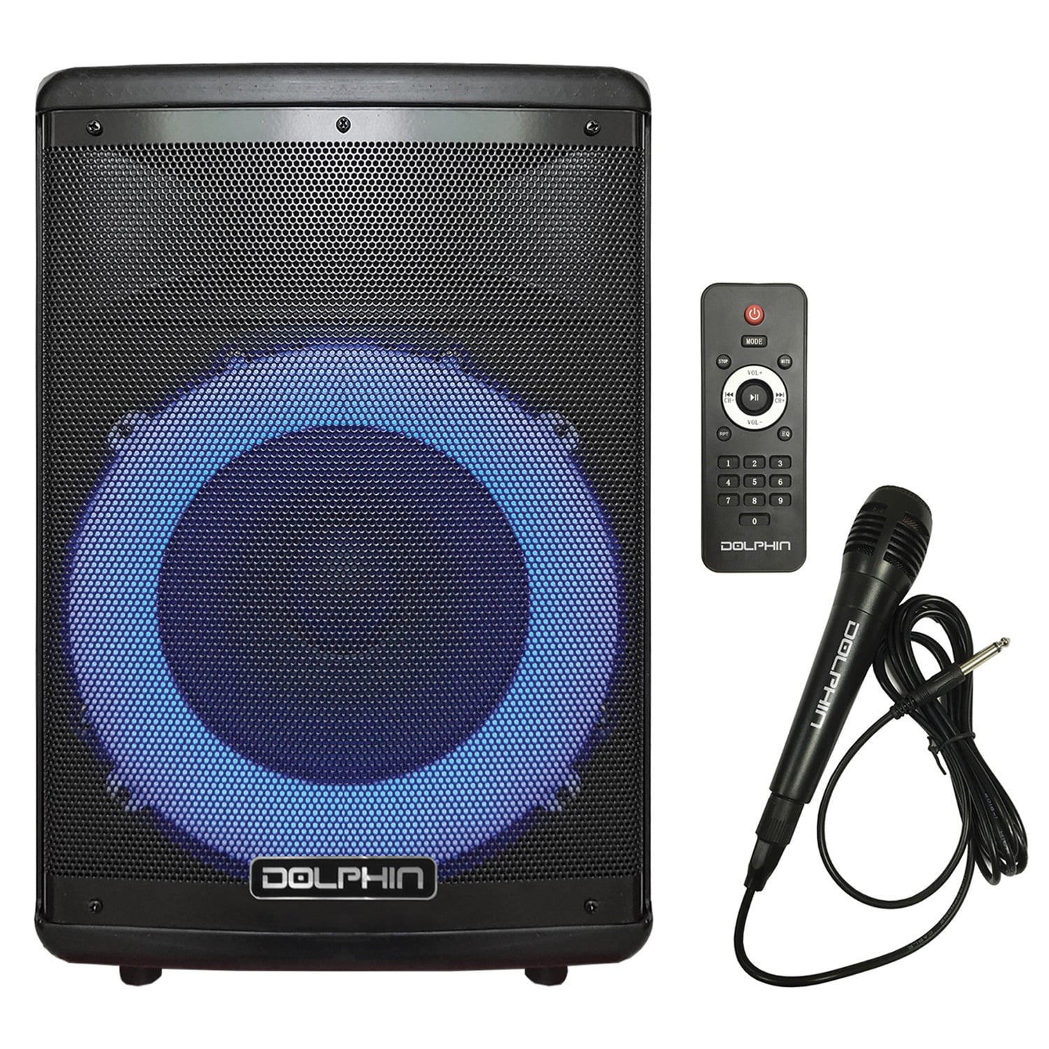 Dolphin Audio SP-807RBT 8-inch Bluetooth Rechargeable Party Speaker ...