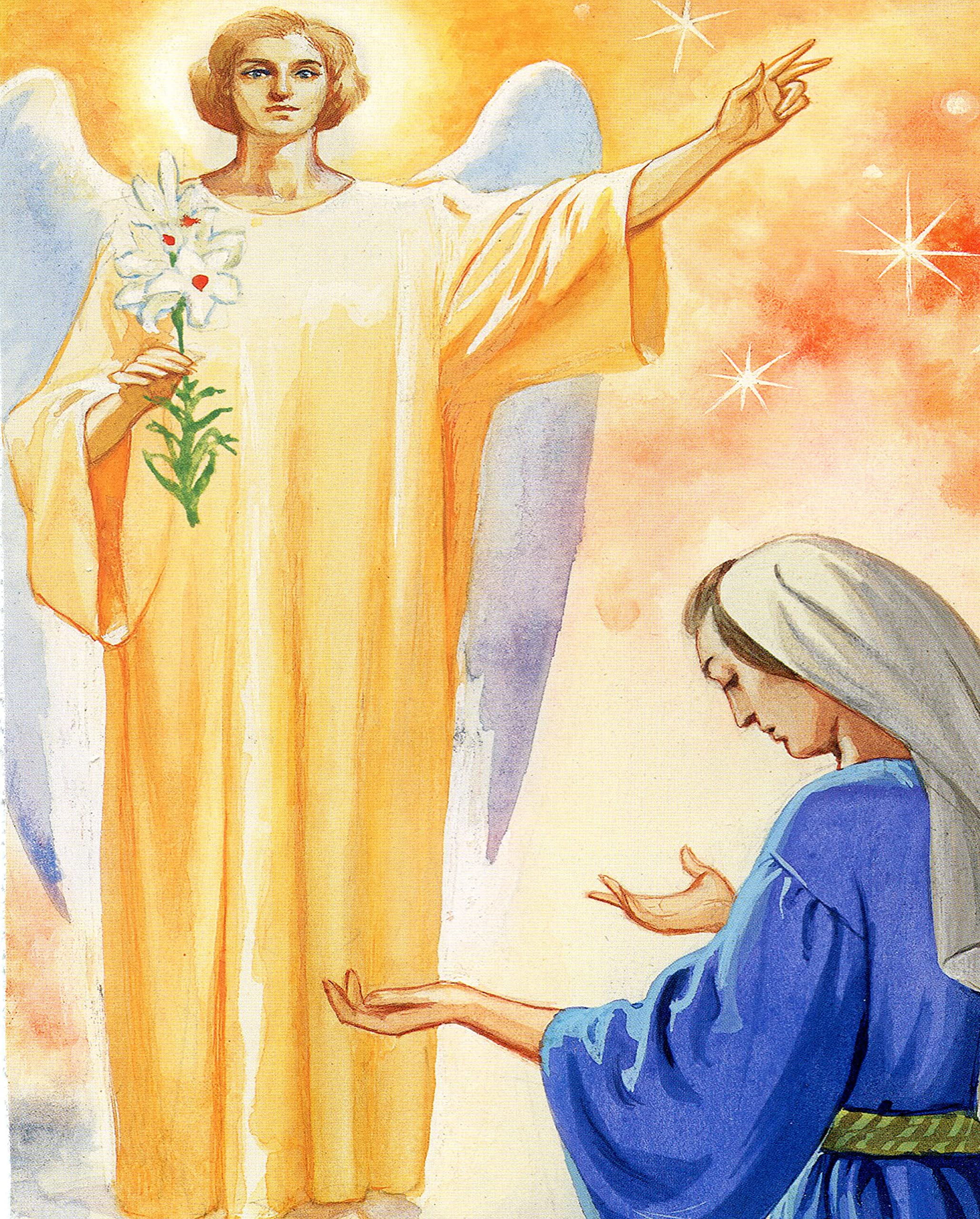 Catholic print picture - St Gabriel the Archangel N - 8" x 10" ready to ...