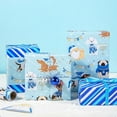 Hanukkah Wrapping Paper Roll, Cute Holiday Dog Print & Blue Stripes ...