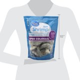 Great Value Frozen Raw Super Colossal Shell-on Tail-on Easy Peel Shrimp ...