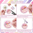 1Set DIY Keychain Making Kits including PVC Stickers OPP Cellophane ...