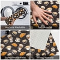 Bathroom Rugs Non Slip Washable - Bread & Coffee Print Black Kitchen ...