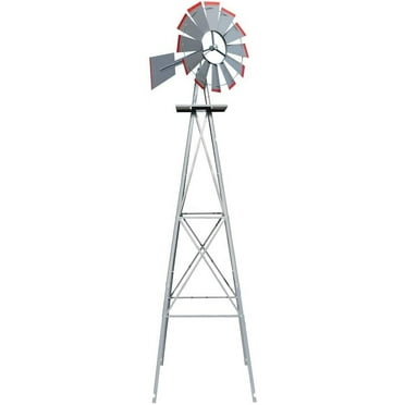 Costway 8 ft Ornamental Windmill with 4 Support Legs Decorative ...