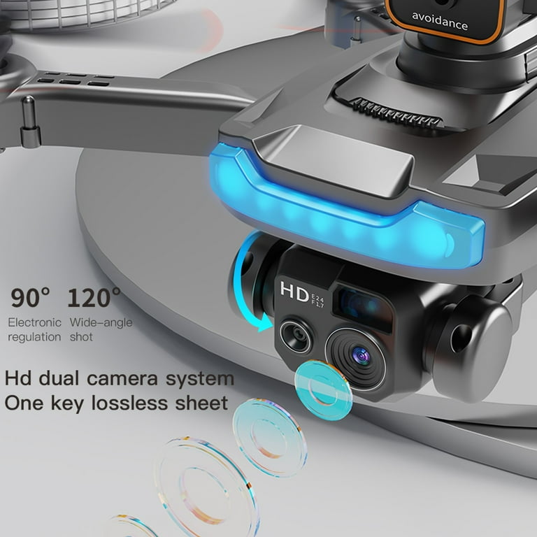 FFENYAN Dual Camera Drone WiFi Remote Control Drones with 1080P HD Camera LED Light Altitude Hold Mode Headless Mode Quadcopter Circle Fly Birthday