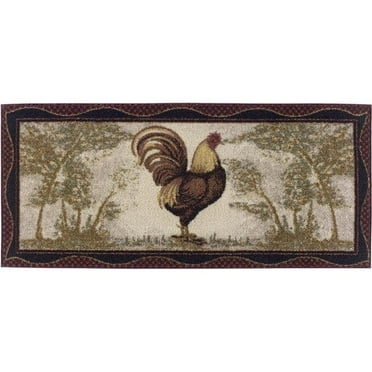 Earth Rugs 65-391MR Morning Rooster Oval Patch - Walmart.com