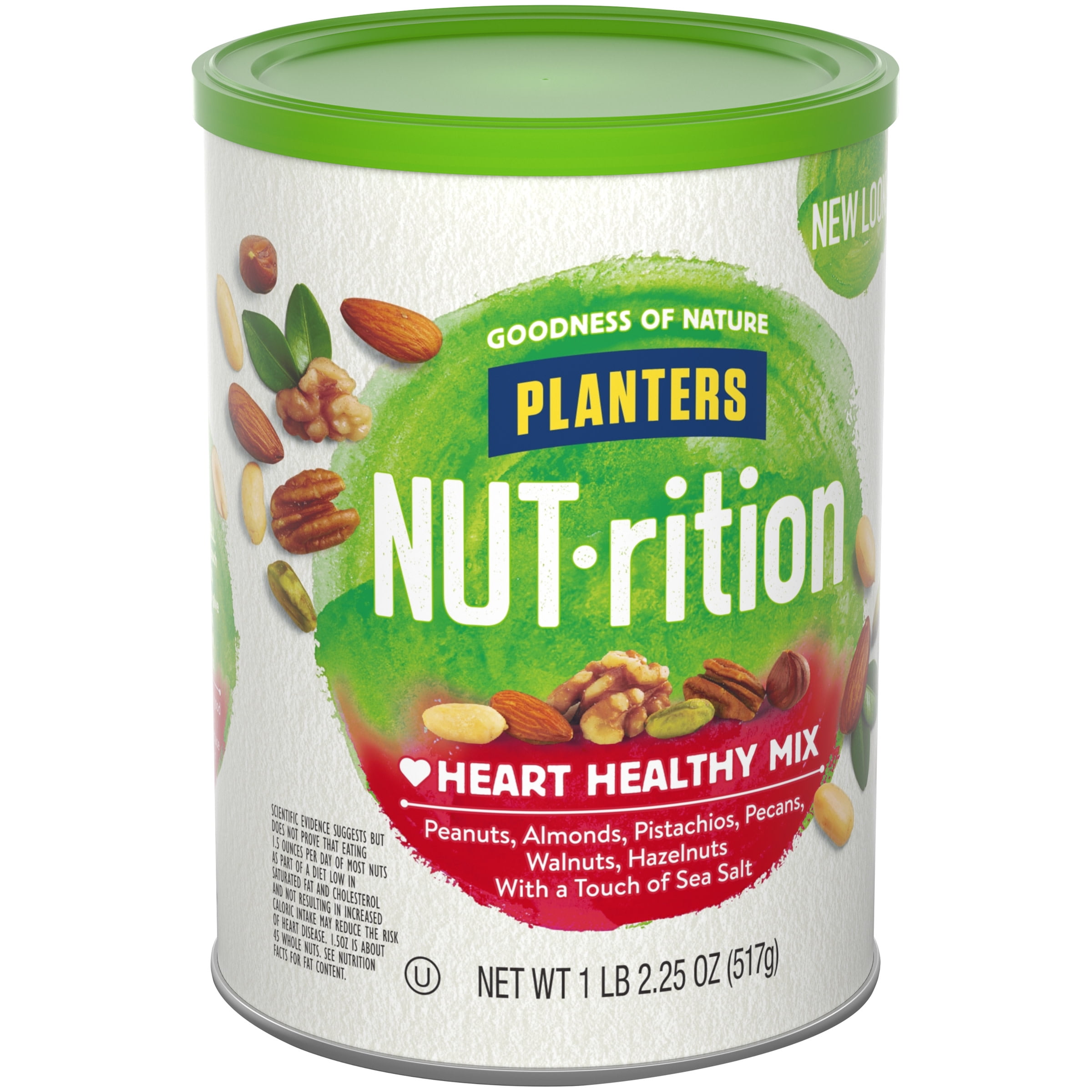Planters Nut Rition Heart Healthy Mix With Walnuts And Hazelnuts 1825 Oz Can Brickseek