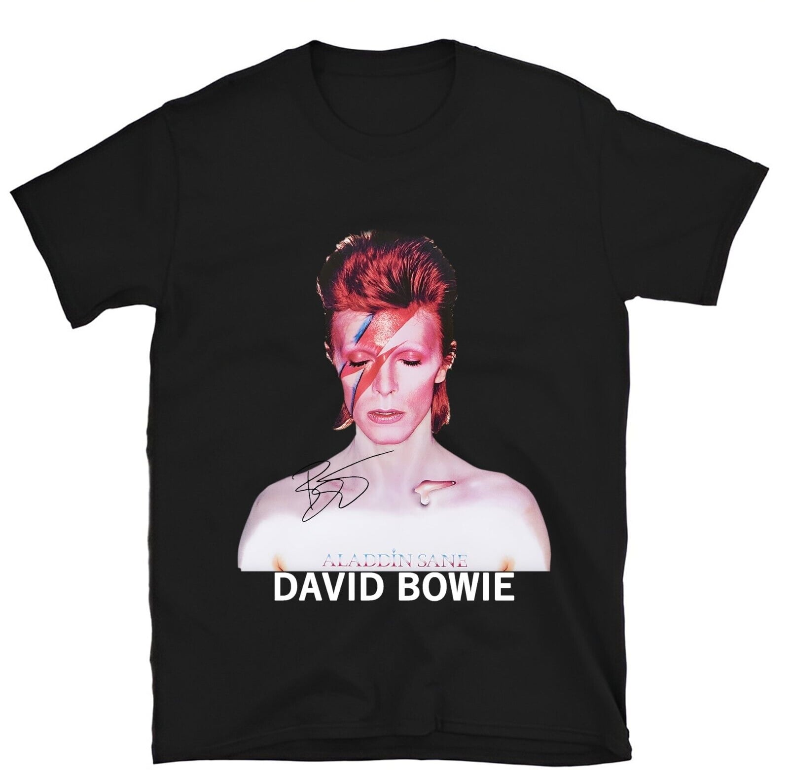 David Bowie Signature Shirt Gift For Fans Black All Size T-Shirt S-4XL ...
