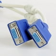 Portable VGA Male to Female Y Splitter Cable D-Sub 15Pin Connector Cord Wire for Connecting ...