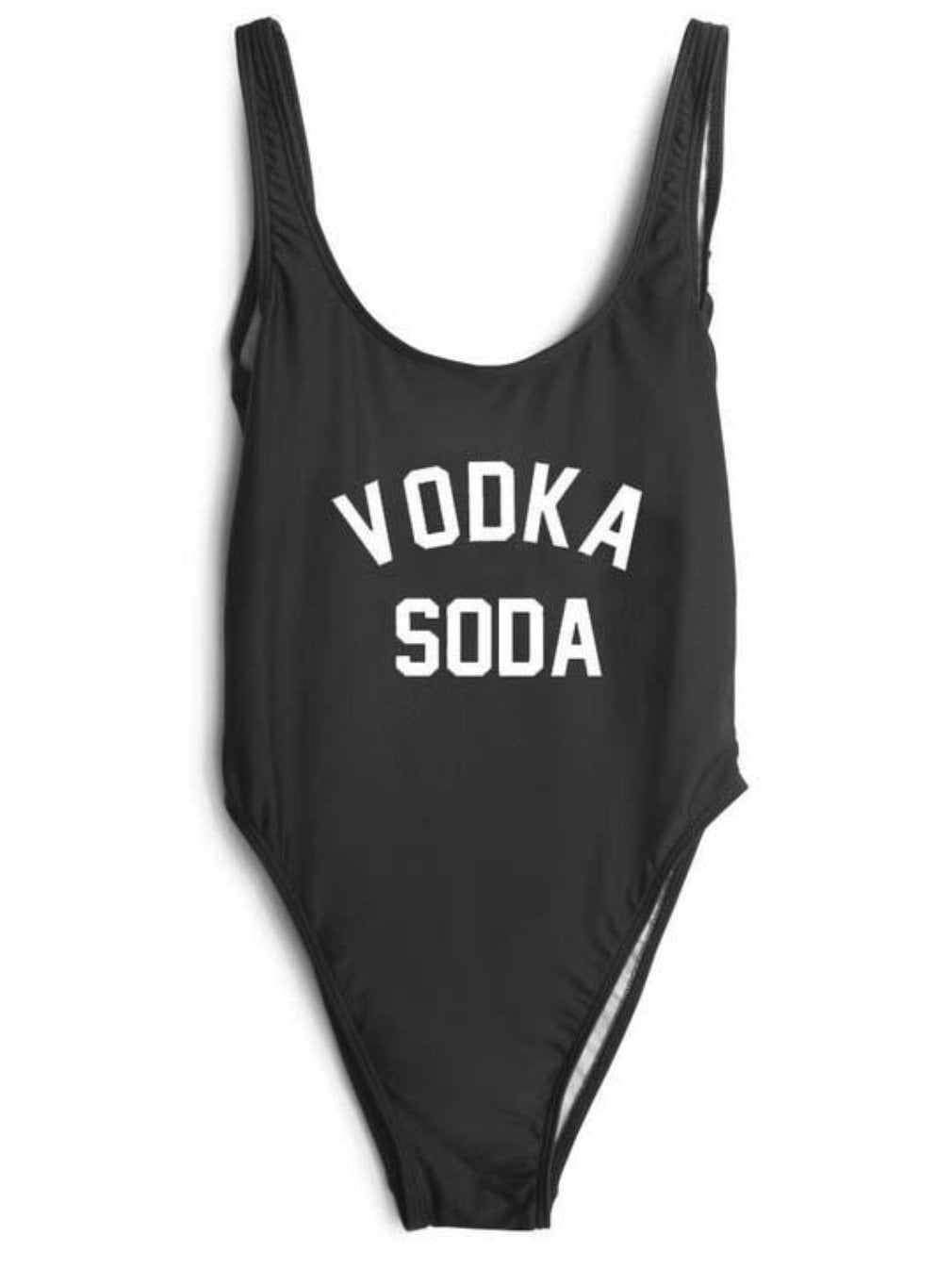 Clearance Sale Vodka Soda Monogram Print One-piece Swimsuit | Walmart ...