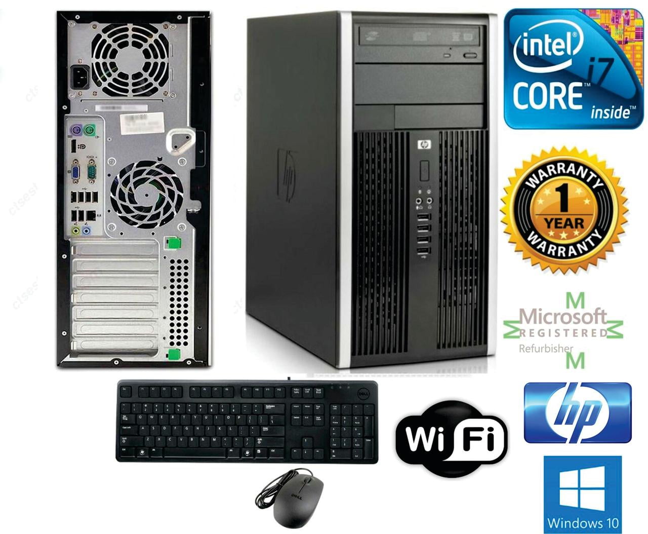 HP Elite Computer Tower i7 3.40GHz 8GB 500gb SSD Windows 10 hp 64Bit ...