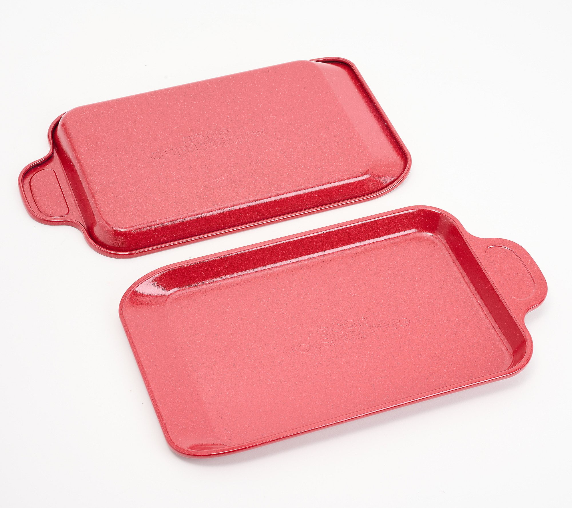 Restored Housekeeping Set of (2) 7" x 11" Slide Out Relia-Pans Red ...