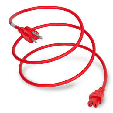 World Cord Sets 1 Foot IEC 60320 C14 to C15 High Temperature Equipment 15 Amp Power Cable (Blue ...