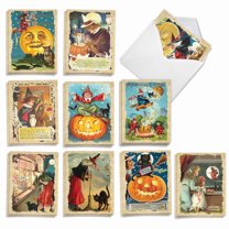 The Best Card Company 20 Assorted Halloween Notecards Box Set 4 x 5.12 ...
