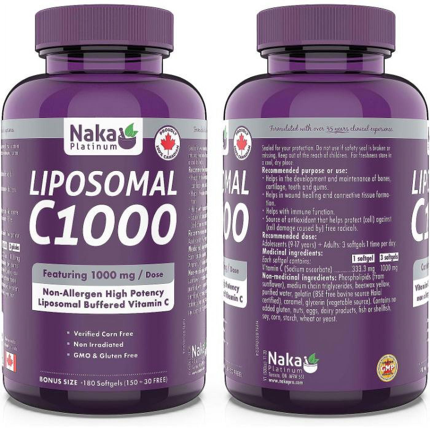 Naka - Platinum Vitamin C Liposomal 1000mg | Multiple Sizes - Walmart.ca