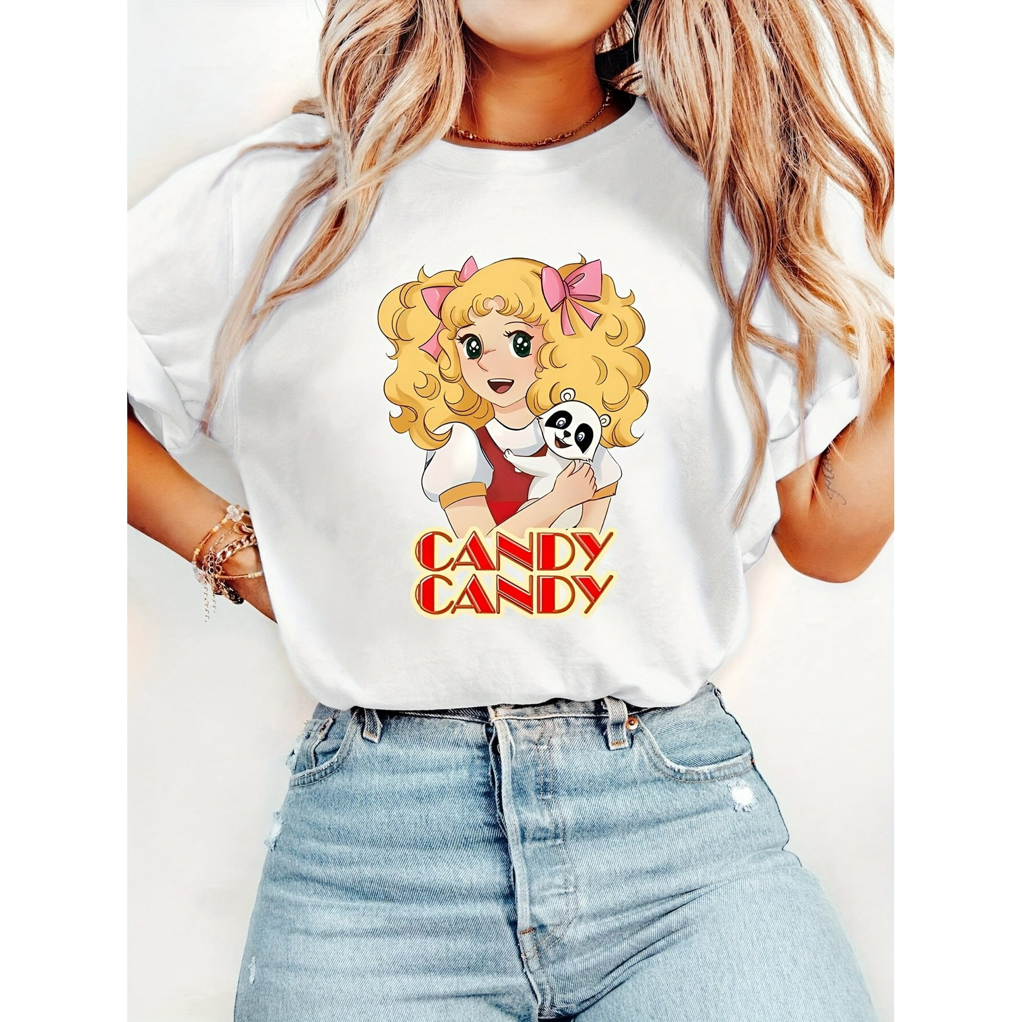 Click here for Generic Womens Cute Cartoon Print T-Shirt  Short S... prices
