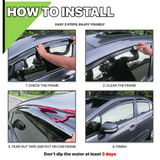 Magshion 35" Sunroof Wind Deflector, Universal Fit Smoke Tint Tape-On ...