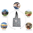 Canvas Tote Bag for Women Girls Design Print Frosty Mouse Snow Globe ...