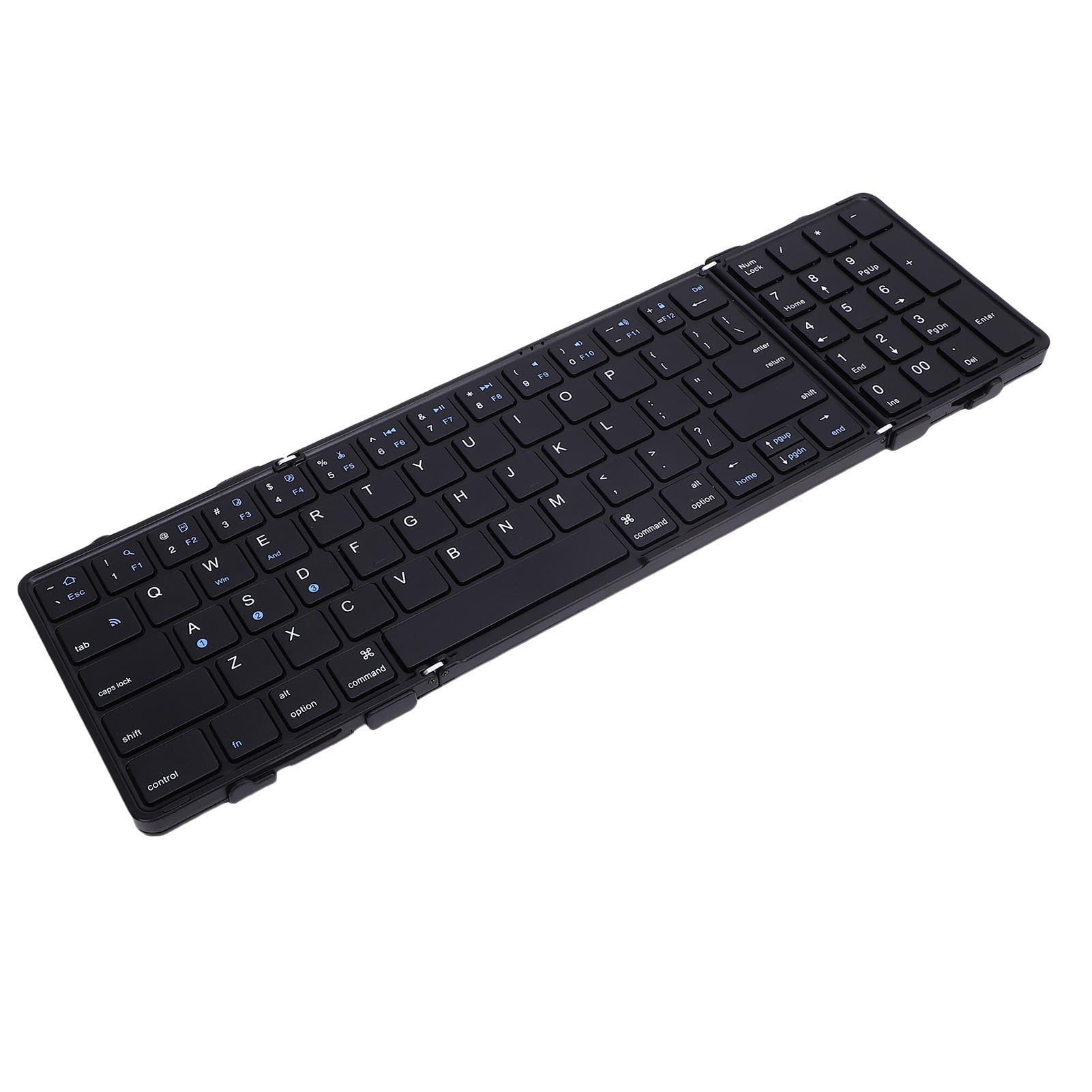 Compact Folding Keyboard, 10m Work Distance 12 Function Keys 210mAh ...