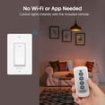 2 Pack Wall Light Switch with Remote Control Single Pole One-Way Wall Switch 2.4G Bluetooth ...